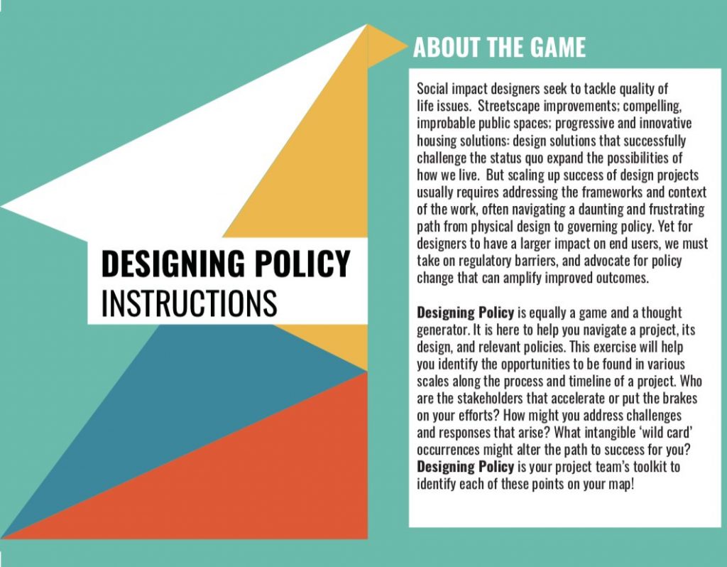 Designing Policy: The Game - Mayors' Institute on City Design